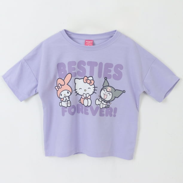 Polera Manga Corta Niña Morado Friends Forever Hello Kitty | Lider