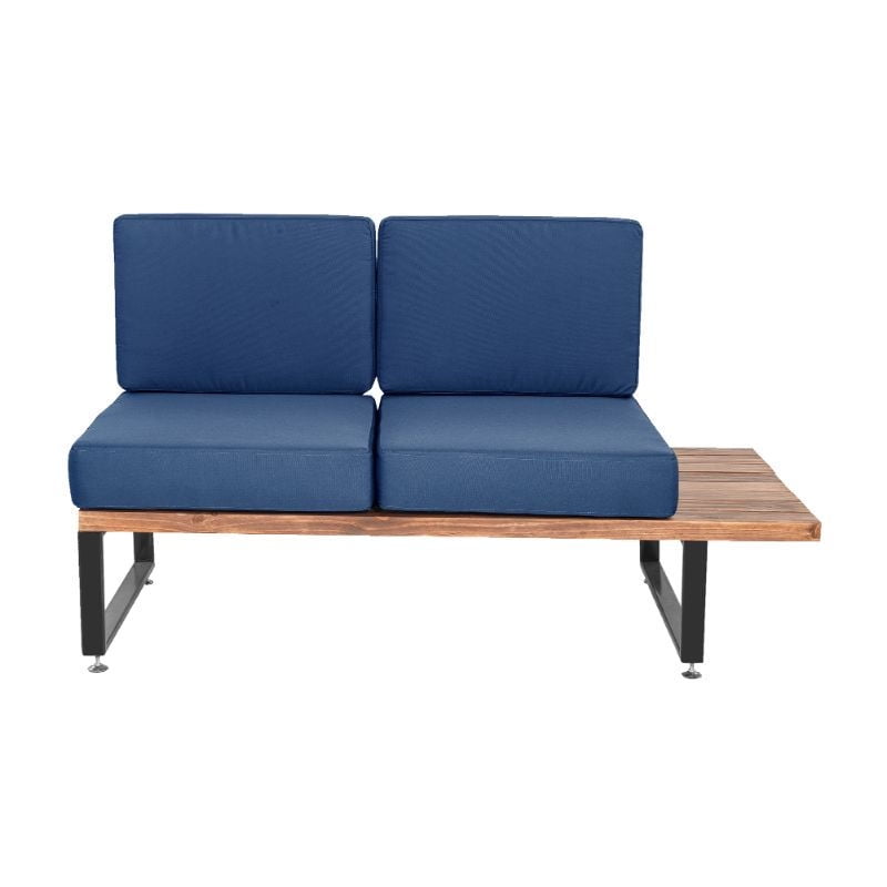 Sofá 2C Derecho Maiten Nogal-Azul | Lider