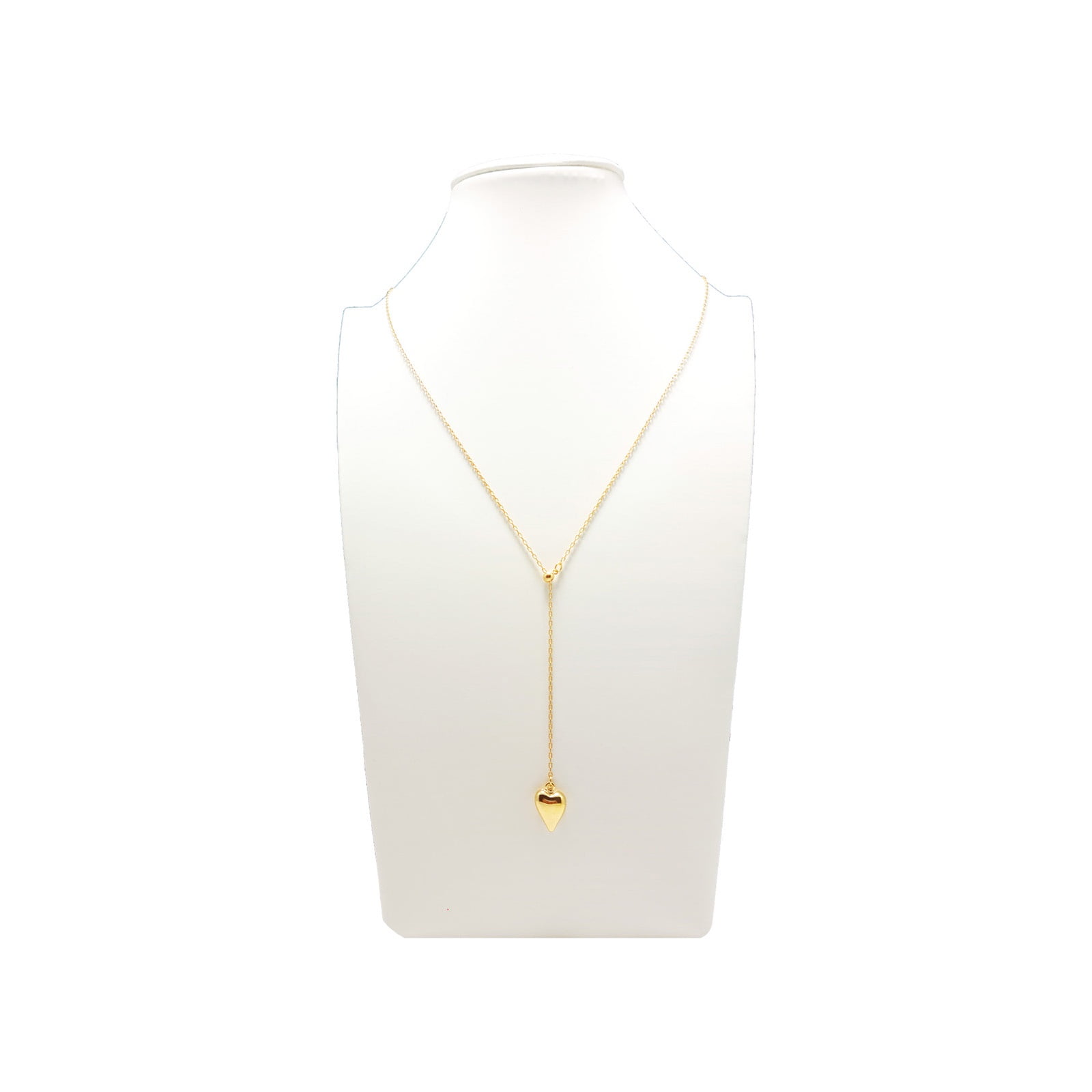 Colgante Largo Corazon Alargado Graduable Color Dorado | Lider