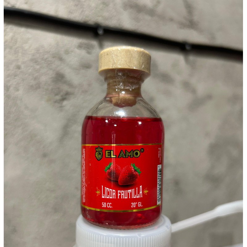 Miniatura Licor Frutilla El Amo - 50ml (vidrio) | Lider