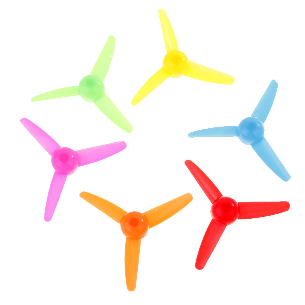 18pcs Plástico Colorido 3 Paletas RC Avión Prop Propeller Trefoil ...