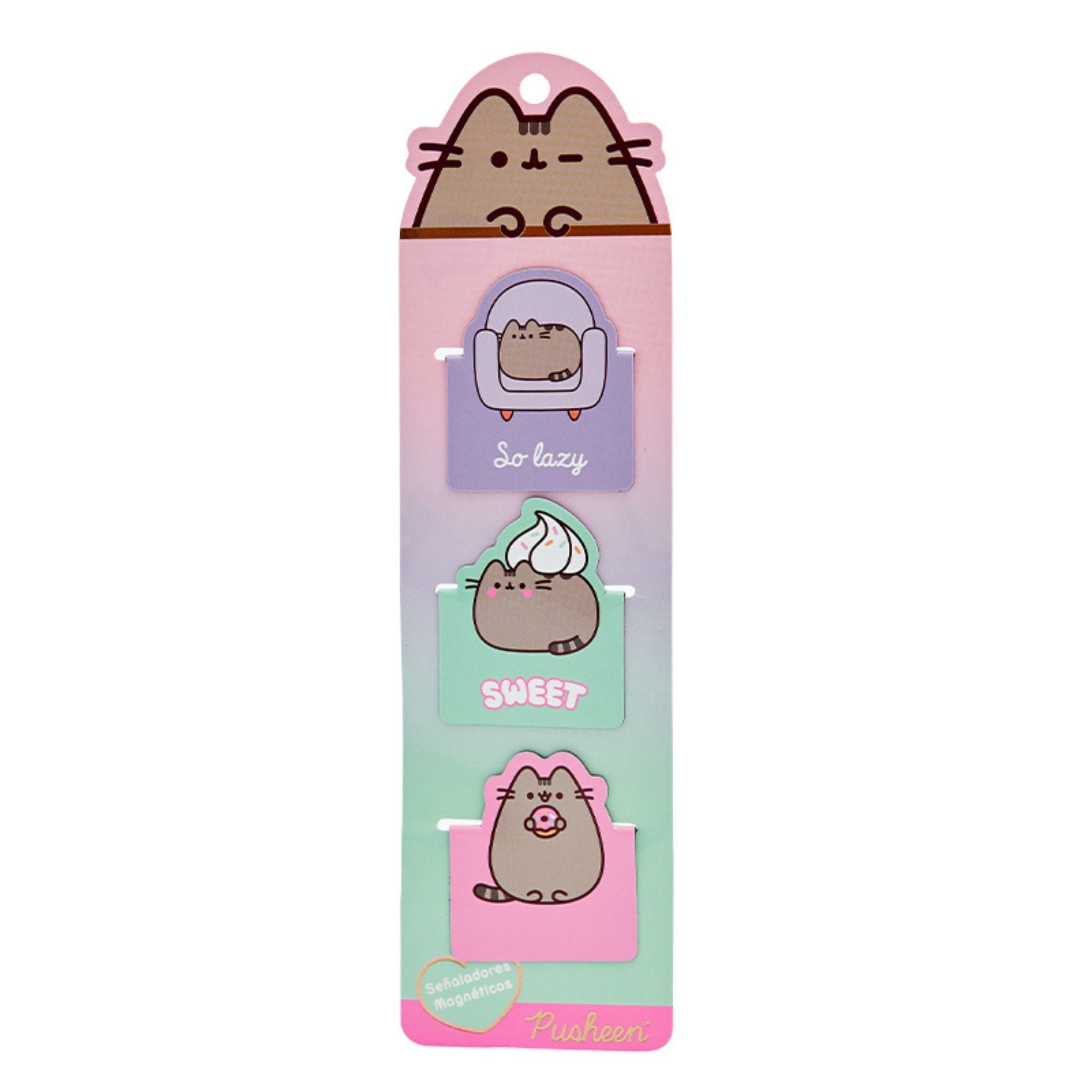 Maw pusheen magnetic bookmarks x3 | Lider
