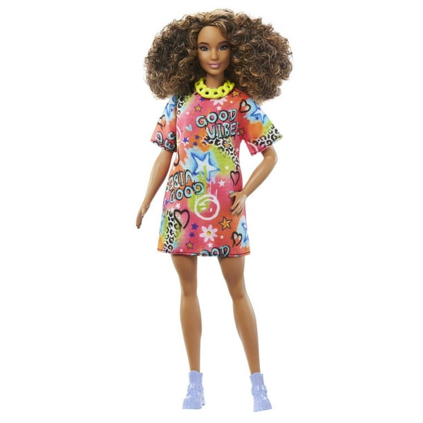 Muñeca Barbie Fashionistas Cabello Castaño Rizado | Lider