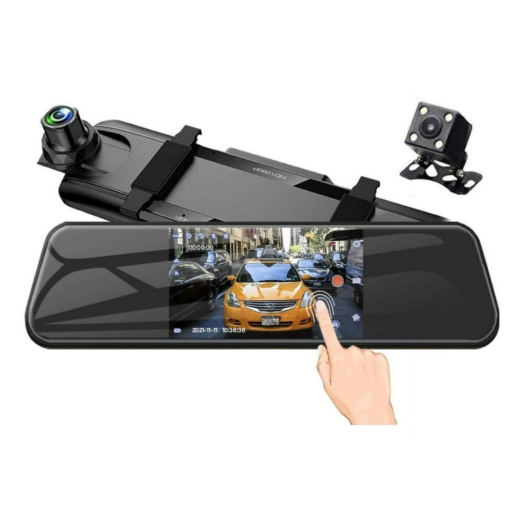 Frontal Espejo Retrovisor Cámara De Auto + Cámara Retroceso | Lider