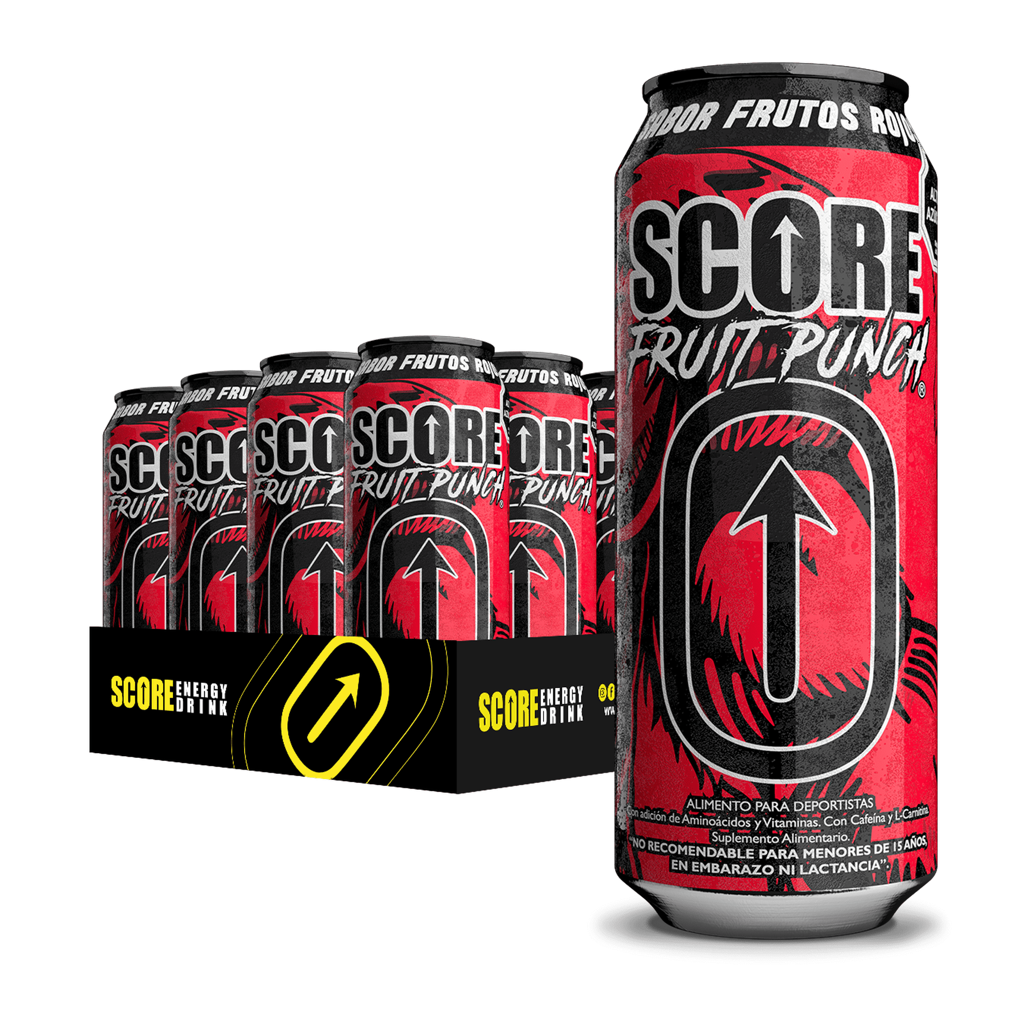 Pack 12 latas Bebida Energética Score Fruit Punch 473Ml | Lider