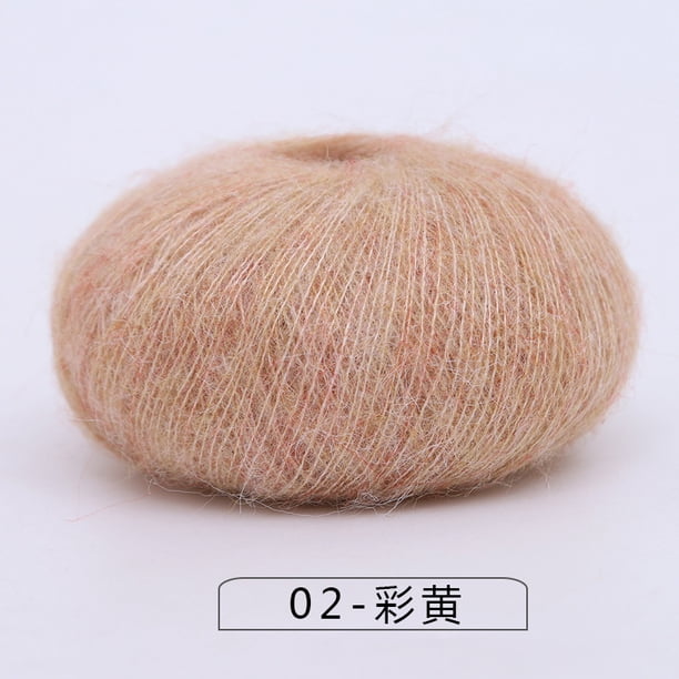 Xiao Hua Hilo de lana, color caqui, 25 g x 2 rollos, ligero y cálido ...