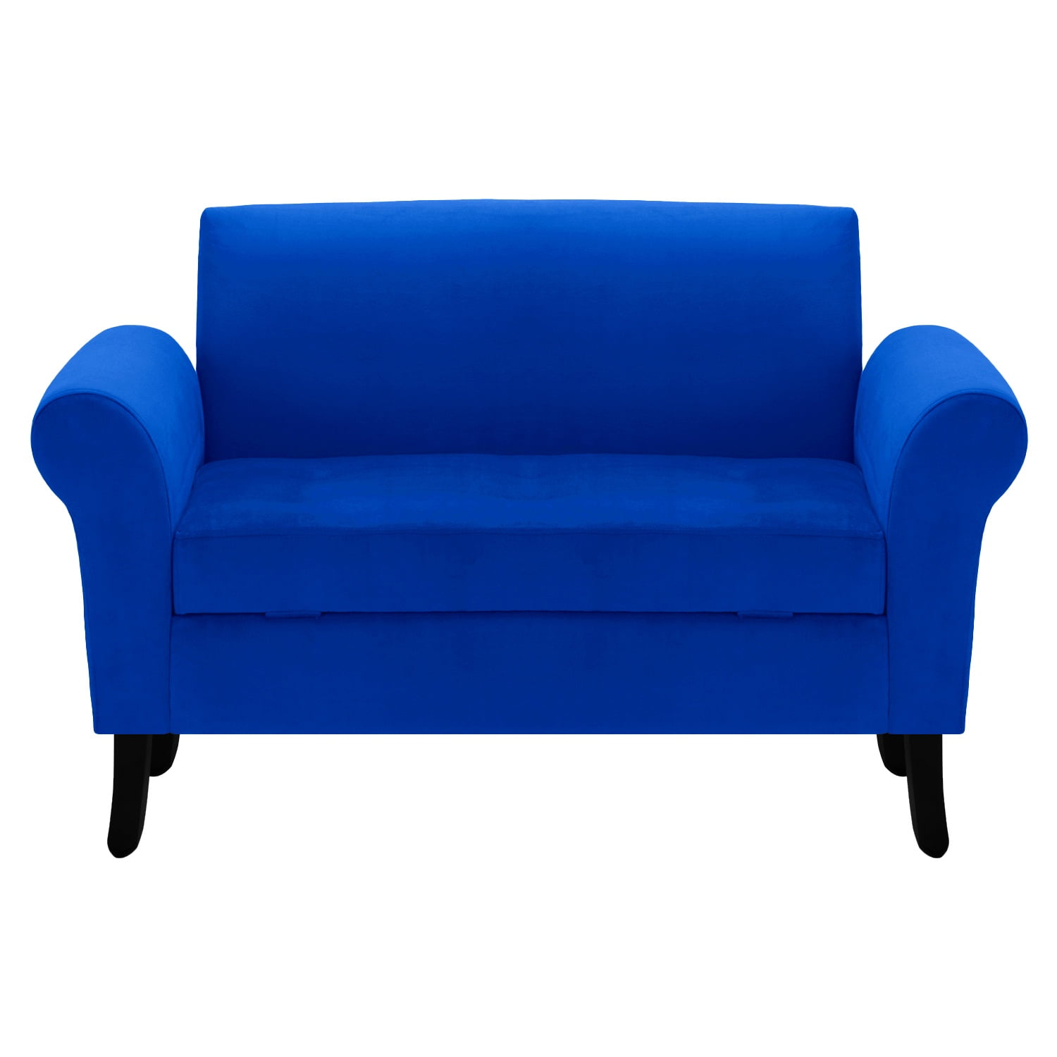 Banqueta Baul + Respaldo Lua 2c Felpa 20 Azul Rey | Lider