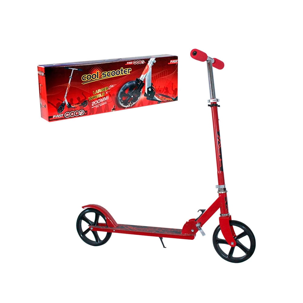 Scooter Monopatin Plegable Metálico 2 Ruedas Xl Rojo | Lider