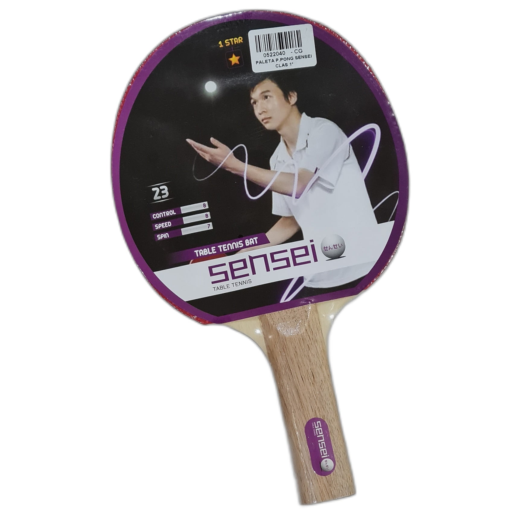 Paleta Ping Pong Principiante 1* Mango Largo Pimpel Up 7mm | Lider