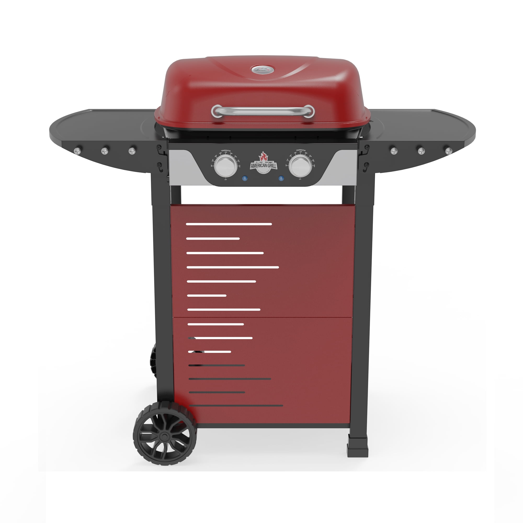 Set Parrilla Electrica 2 Quemadores Manhattan Red + Funda | Lider