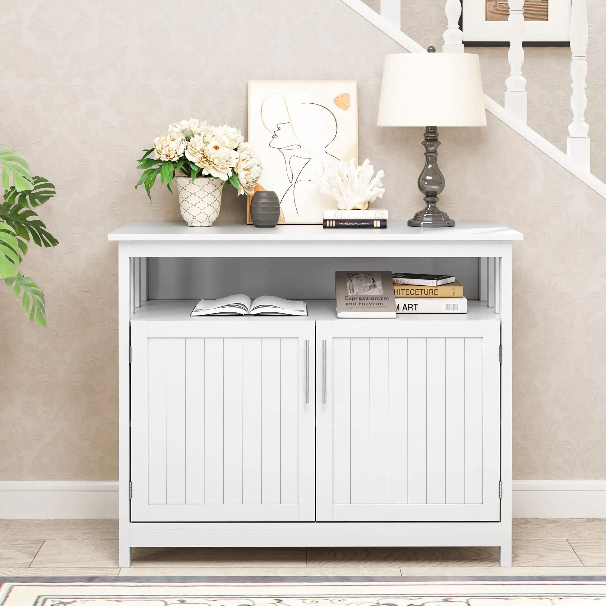 MUEBLE BUFFET APARADOR BLANCO PARA LIVING COMEDOR O SALA DE ESTAR | Lider