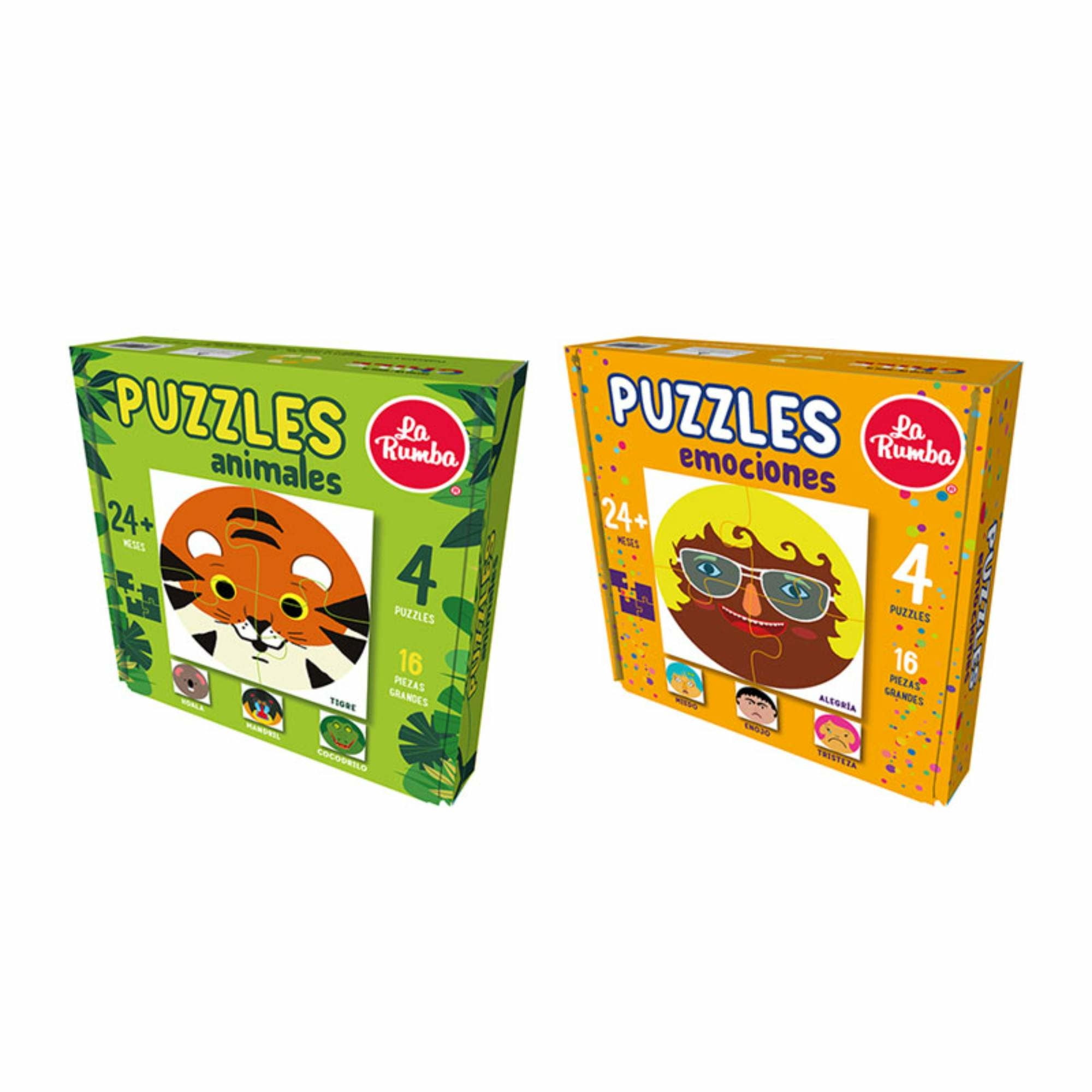 Mix 4 Puzzles de Carton 4 Piezas | Lider