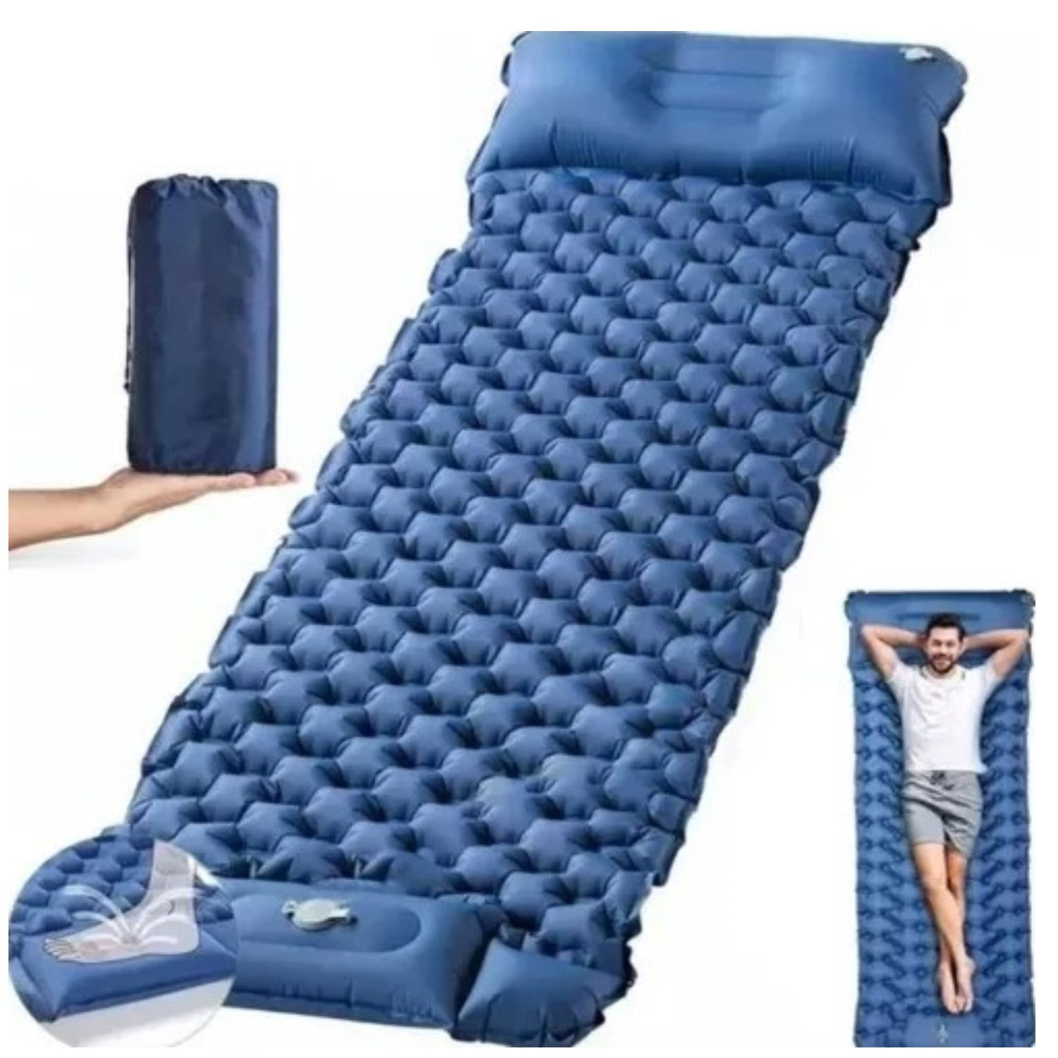 Colchoneta Inflable Plegable Para Acampada Y Senderismo | Lider