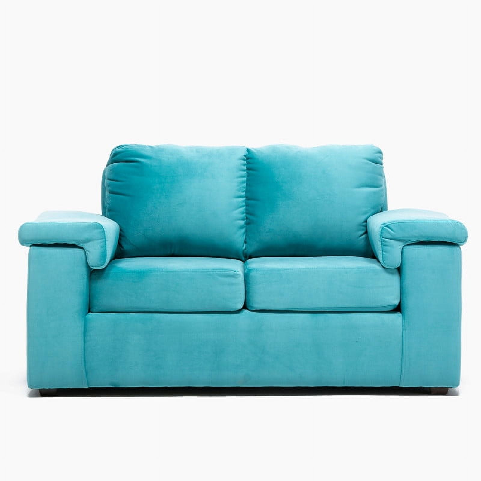 Sofa 2C Bergamo Felpa Turquesa | Lider