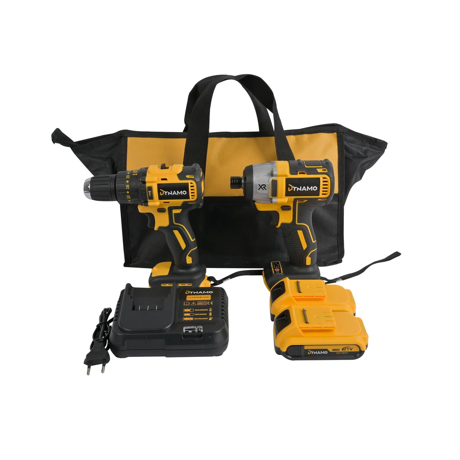 Pack Taladro Percutor + Atornillador de Impacto 21V Dynamo azul | Lider