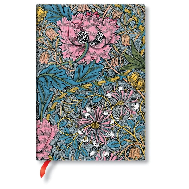 Libreta William Morris Madreselva Rosa T. Dura Con Lineas, Midi | Lider