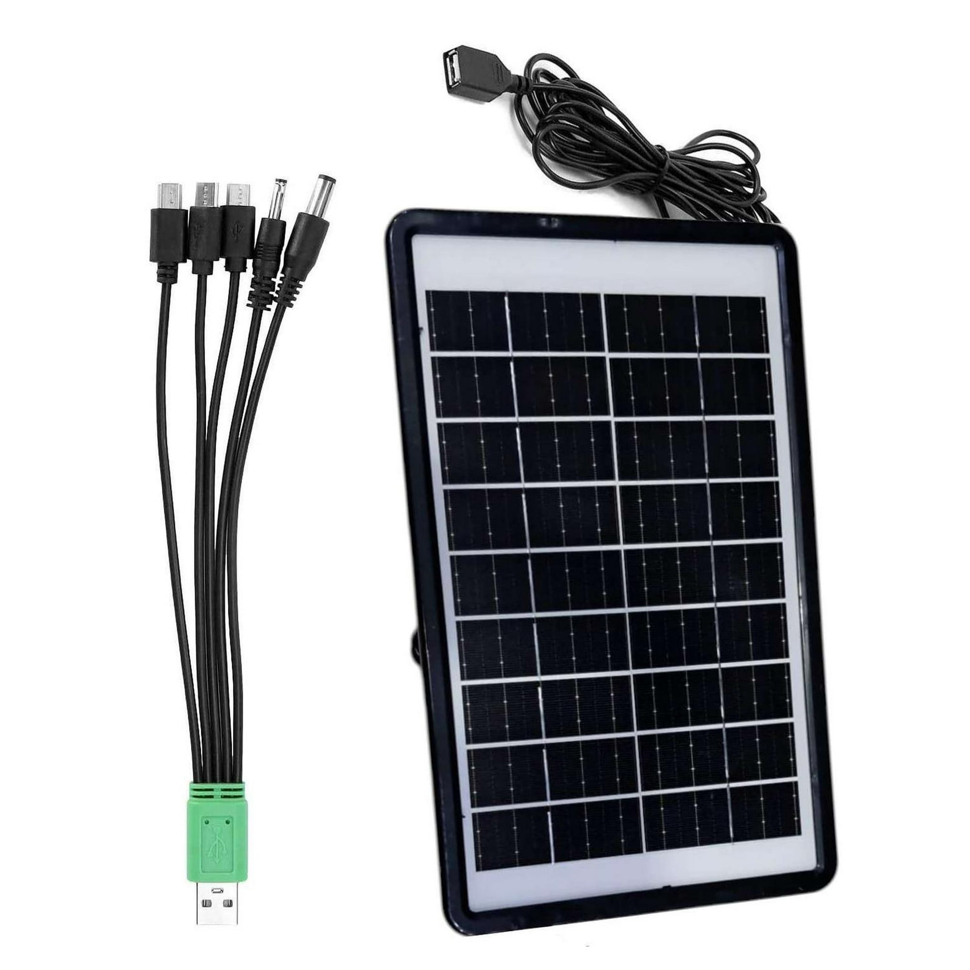 Panel Solar USB Cargador Emergencia Portatil Cable Luz Sol multicolor ...