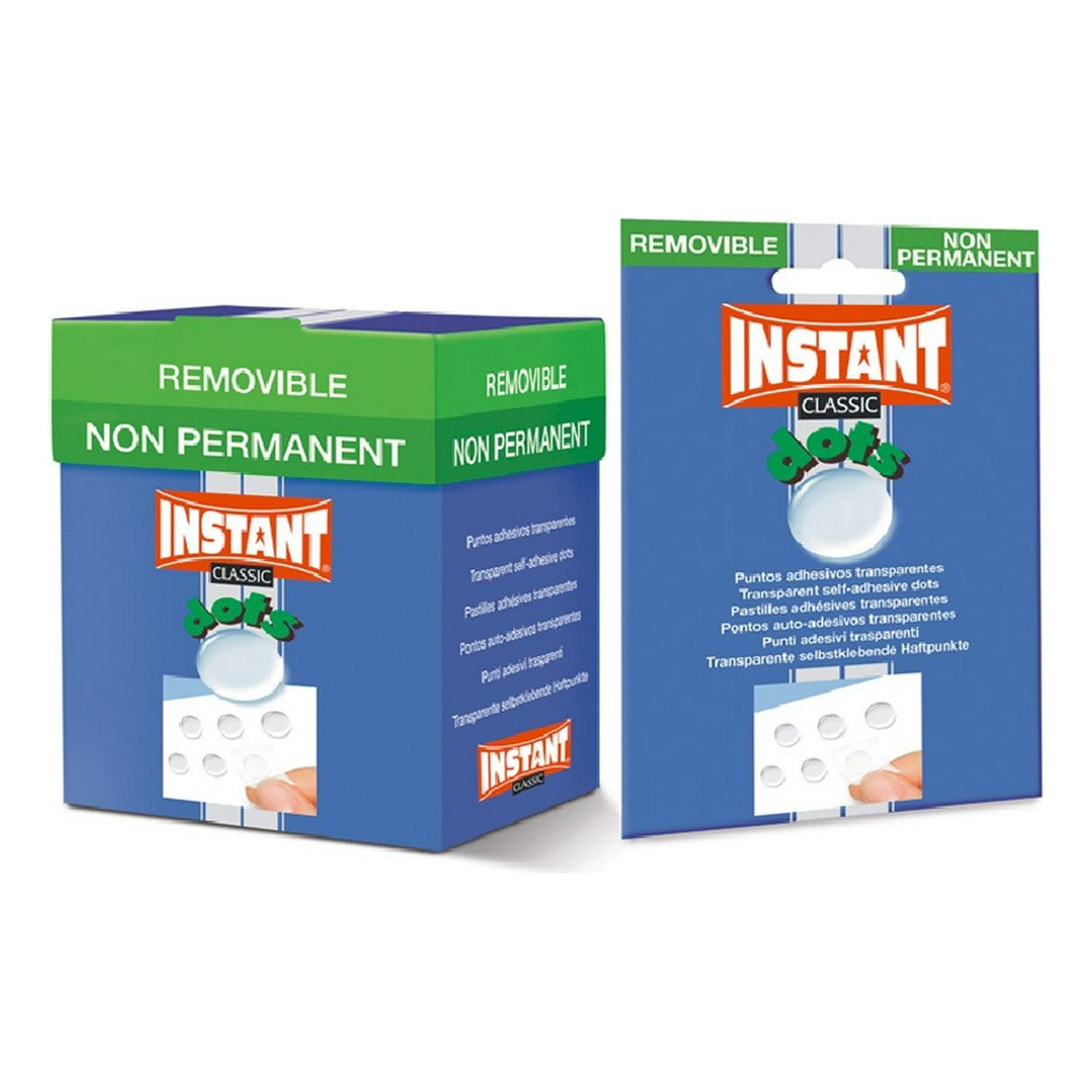 Puntos Adhesivos Removibles Instant Transparente 64 Unid azul | Lider