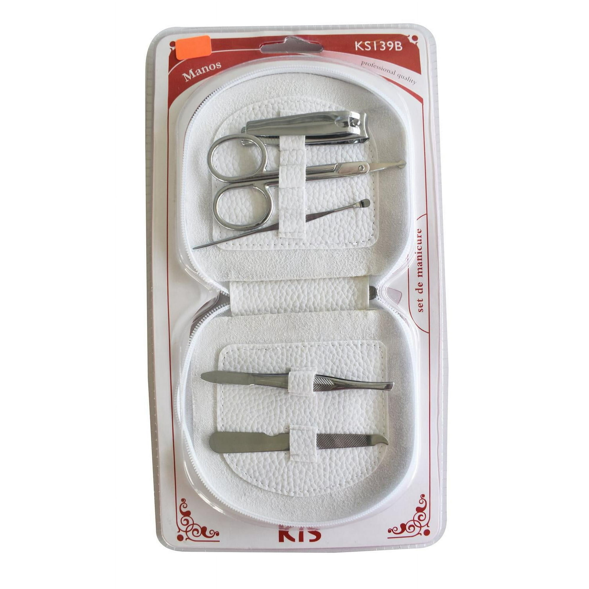 Set De Manicure Blanco, 5 Piezas. Kis gris Borrar | Lider