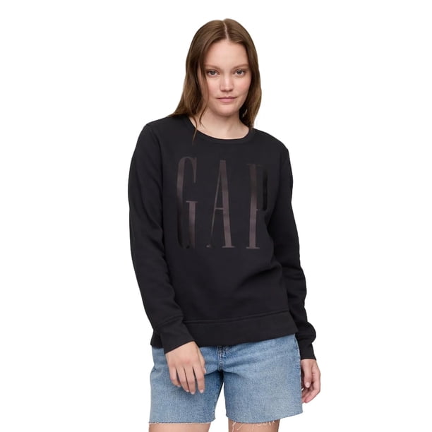 Sudadera con cuello redondo con logo GAP para mujer Moonless Night M ...