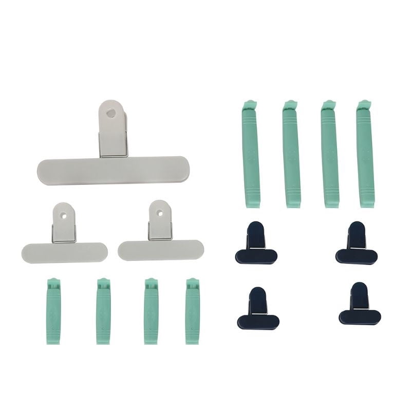 Set Clips 15X9 Cm 15 Piezas Silicona - Acero Multicolor, 1 Un | Lider