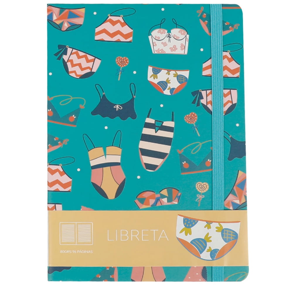 Libreta Tapa Dura Playero Turquesa 21X14.5cm (96 Pag) | Lider