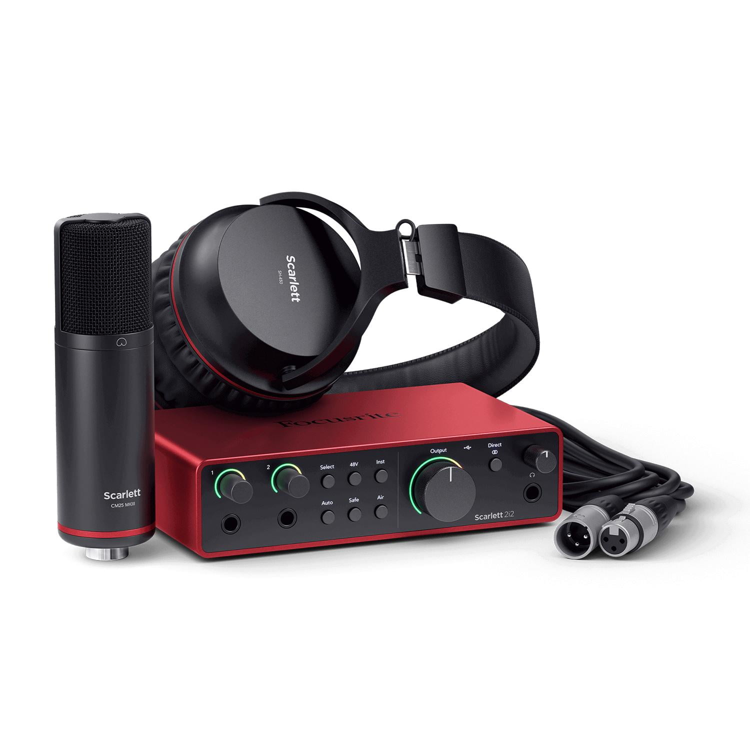 Paquete de Grabación Focusrite Scarlett 2i2 Studio Rojo | Lider