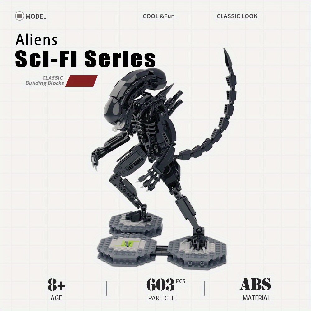 Hot Sale Classic Aliens Model Building Blocks 603pcs Model Moc Modular ...