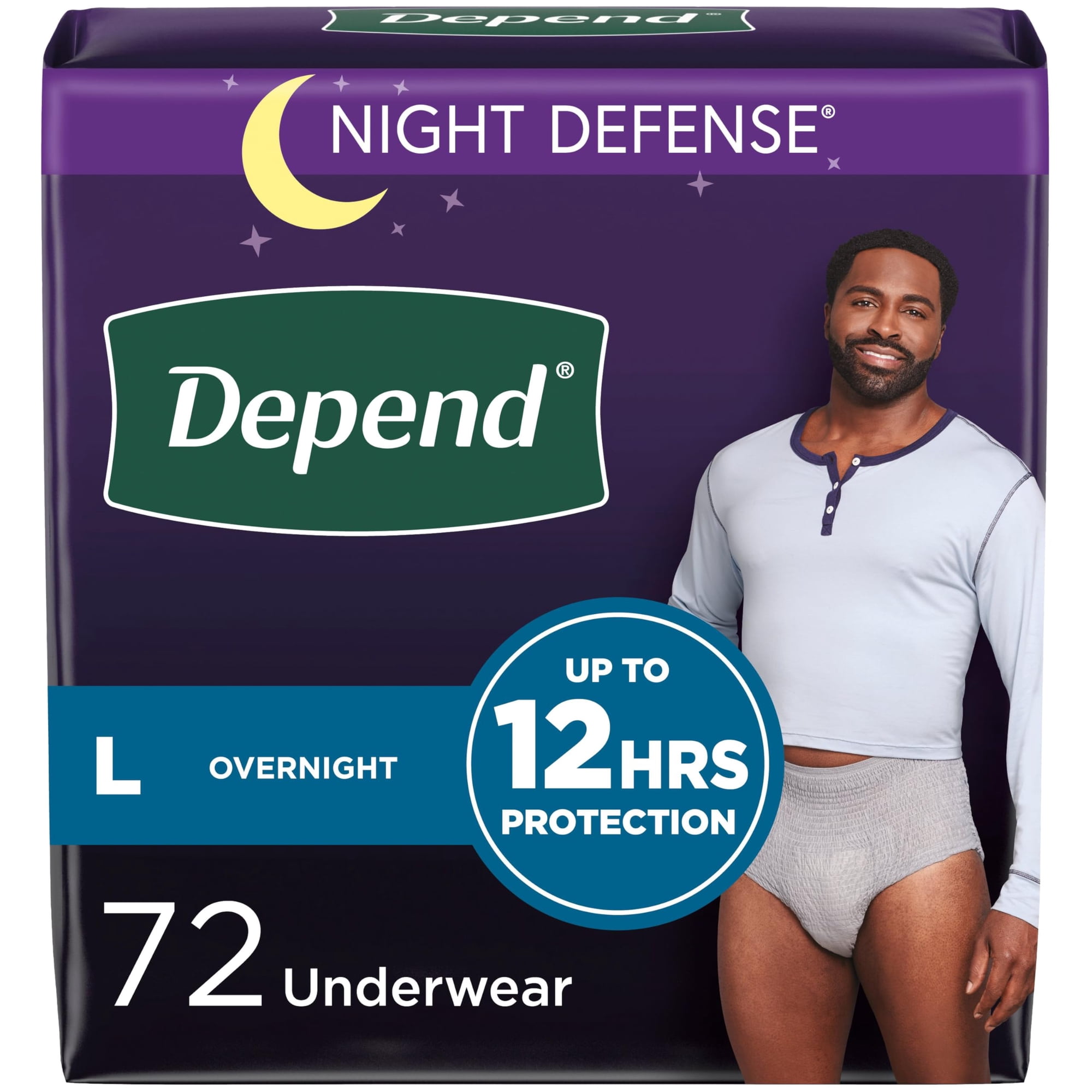 Ropa interior para adultos para incontinencia Depend Night Defense para ...