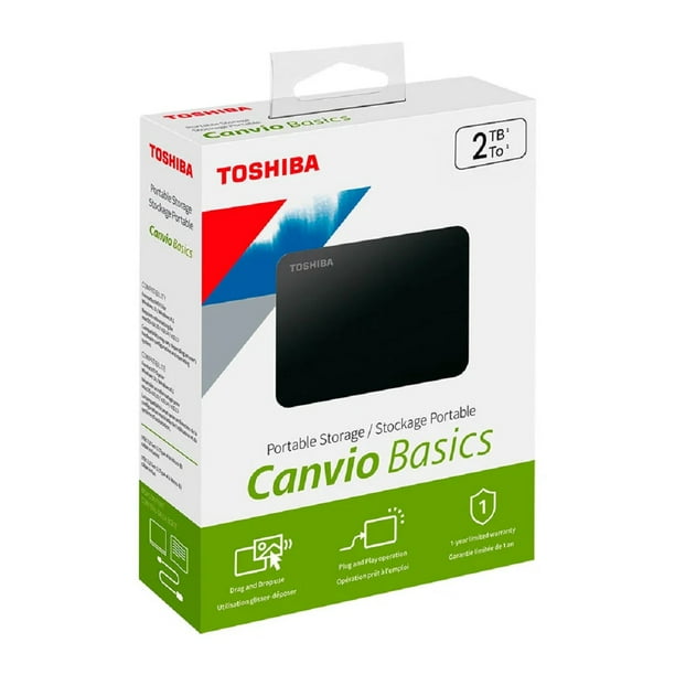 Toshiba Disco Duro 2Tb Externo 2.5 Usb 3.0 Canvio Basics Black A5 | Lider