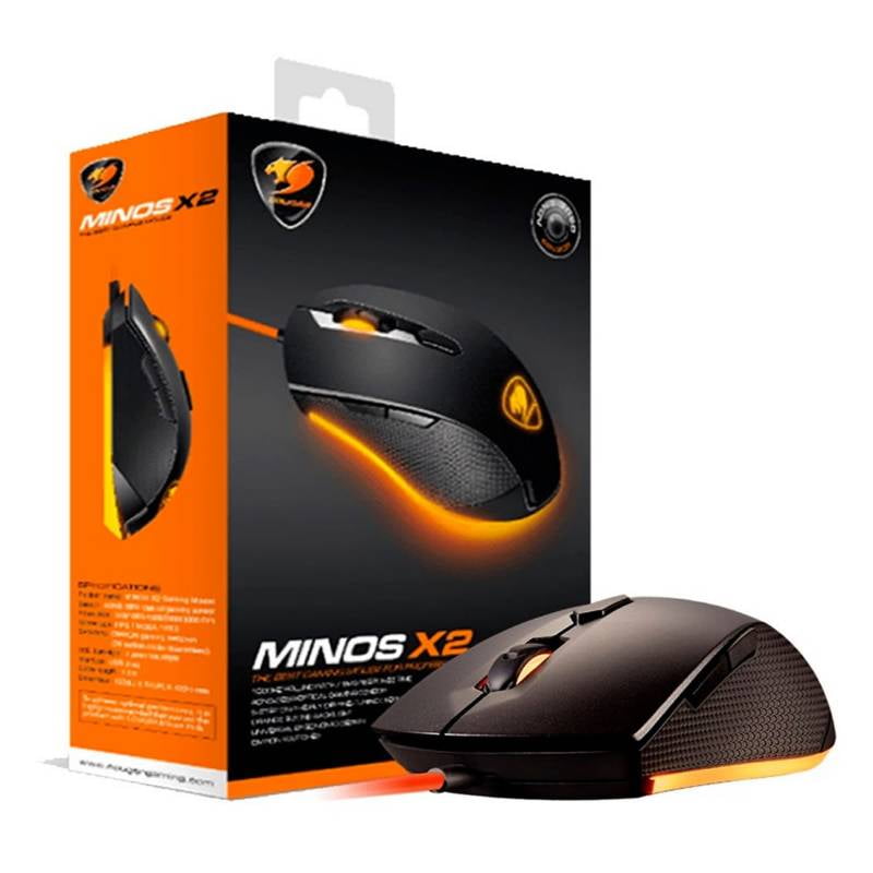 Mouse Gamer Cougar Minos X2 6 Botones 3000DPI Negro | Lider