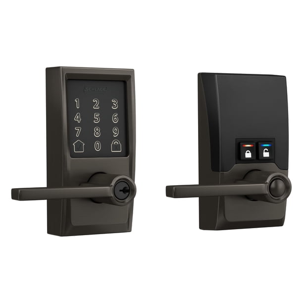 Cerradura de puerta inteligente SCHLAGE Encode Century WiFi negra ...