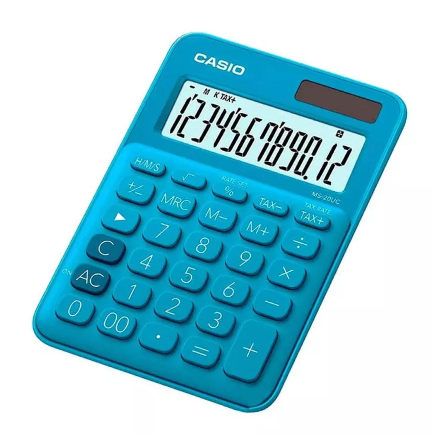 Calculadora De Escritorio 10 Digitos Azul MS-7UC Casio | Lider