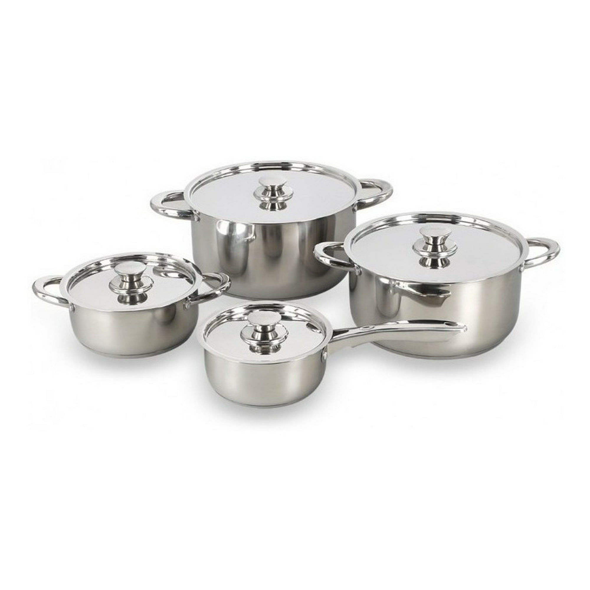 Juego Ollas Acero 8 Piezas Cocina 460-8ss | Lider