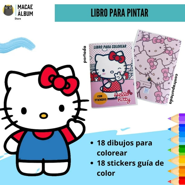 Libro Para Pintar Hello Kitty con stickers | Lider