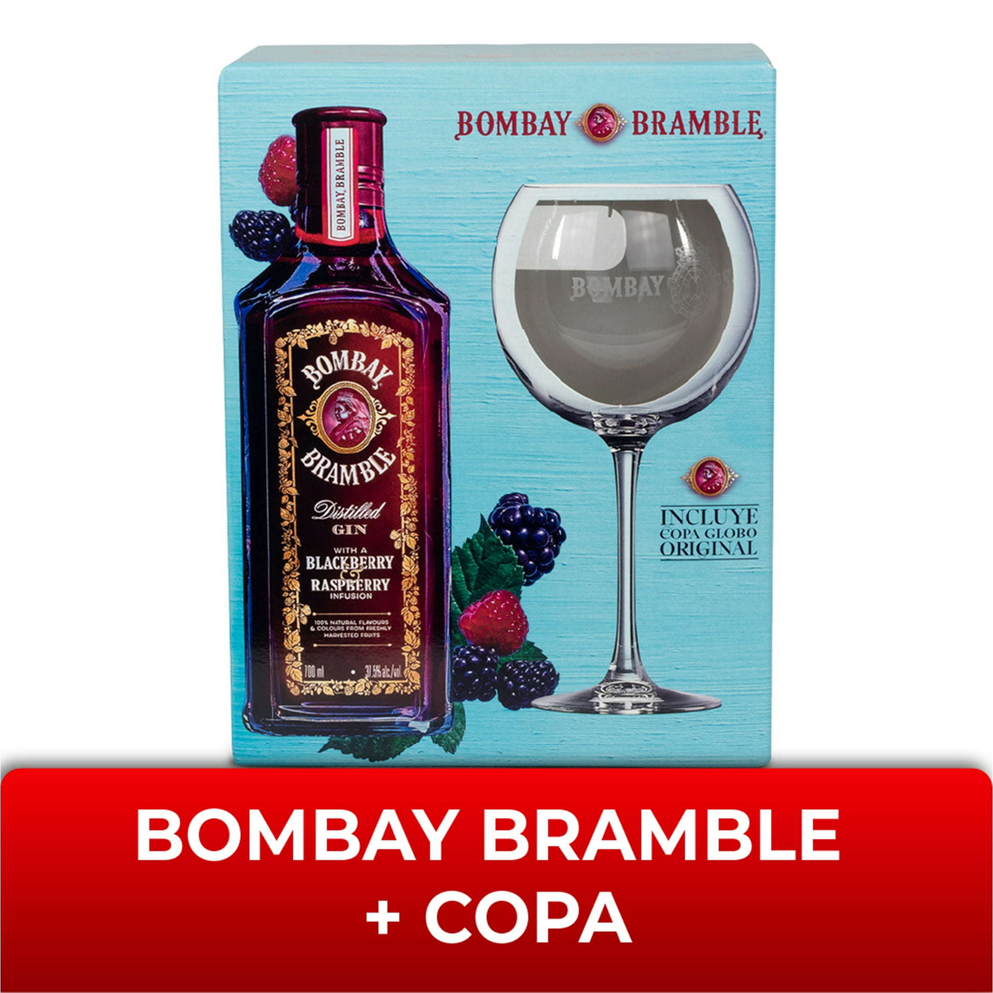 Gin Bombay Bramble 700cc + Copa | Lider