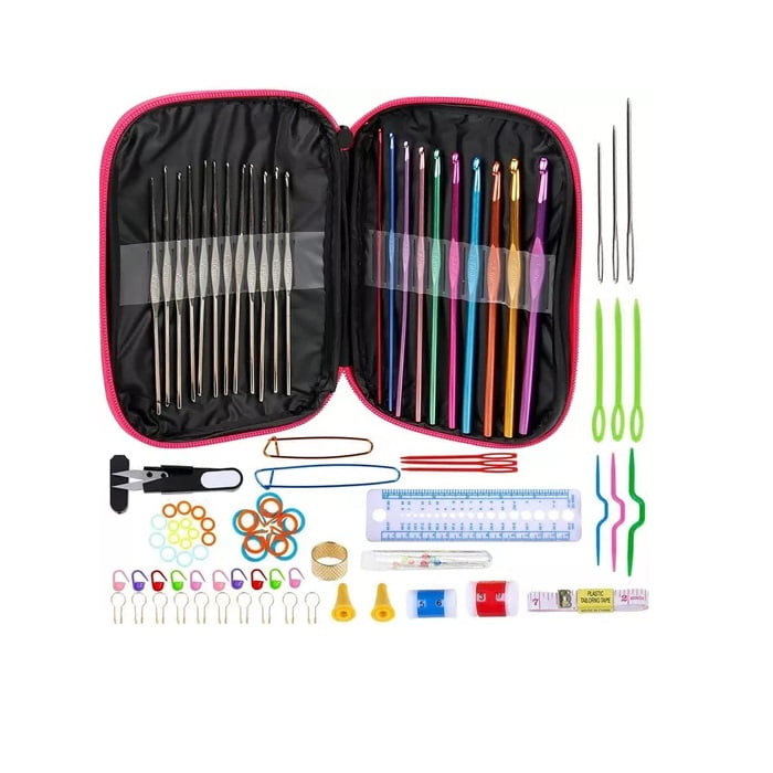 Kit De Agujas Y Accesorios Para Tejer A Crochet 100 Piezas | Lider