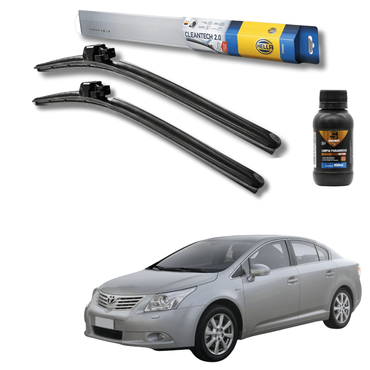 Plumillas Hella Cleantech para Toyota Avensis 2010-2012 | Lider