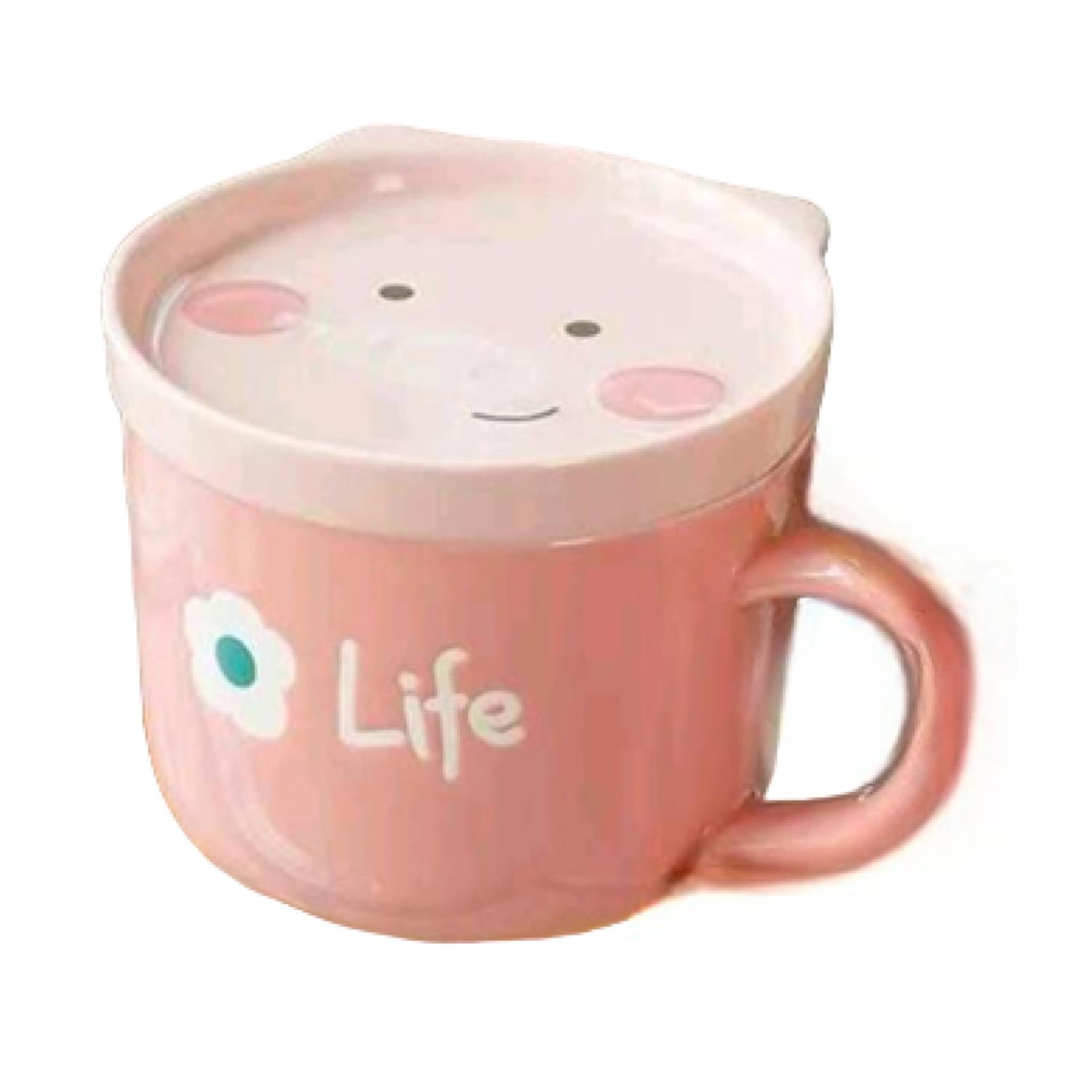 Tazon Taza Mas Plato De Cerámica Rosado Chancho Japones | Lider