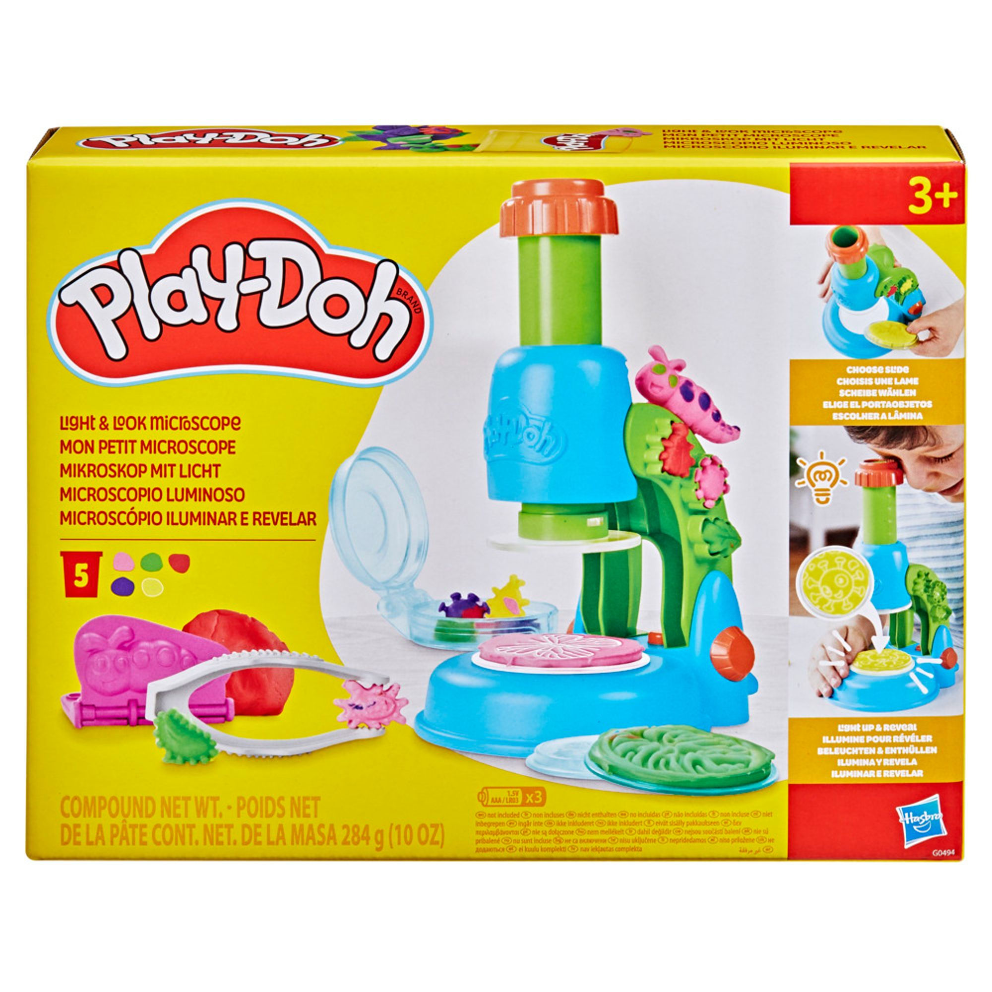 Set De Masa Moldeable Play-Doh Microscopio Luminoso