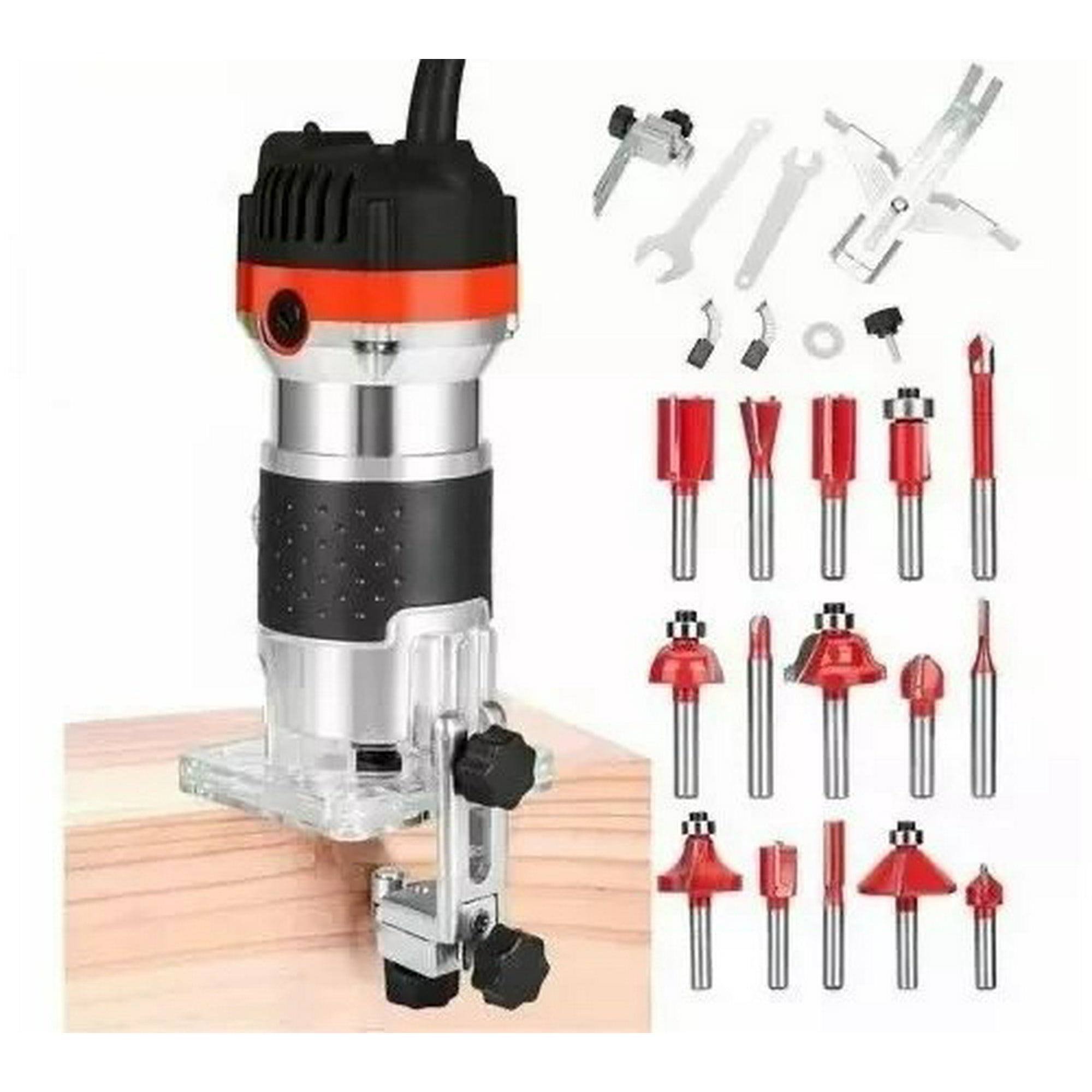 Kit Fresadora Tupi 6.35mm 600w Recortadora 30000rpm+15 Fresa | Lider