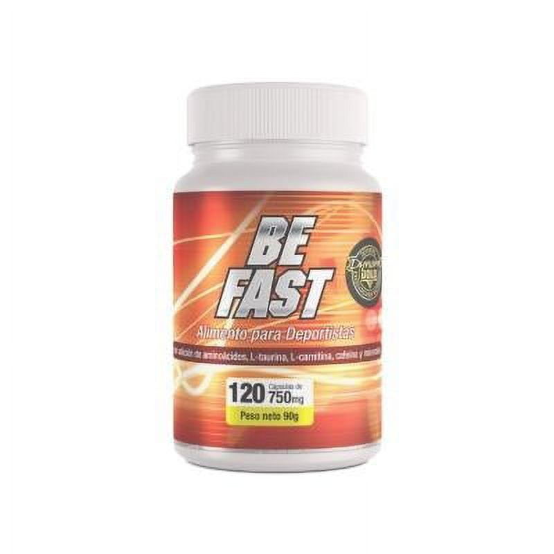 BE FAST - QUEMADOR DE GRASA Y ENERGIZANTE NATURAL 120 cápsulas de 750mg ...