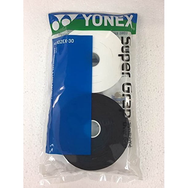 Grips para raqueta YONEX Super GRAP, paquete de 30, blanco y negro | Lider