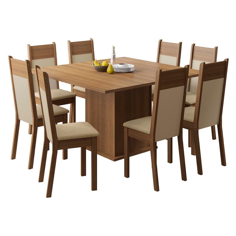 Juego Comedor 8 Sillas Clar Morello Café | Lider