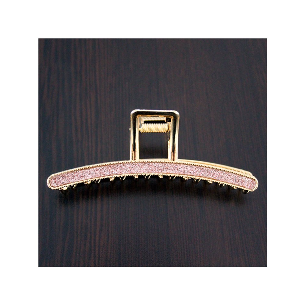 Traba Metálica Brillante Garra Tiburón De Cabello Rosado | Lider