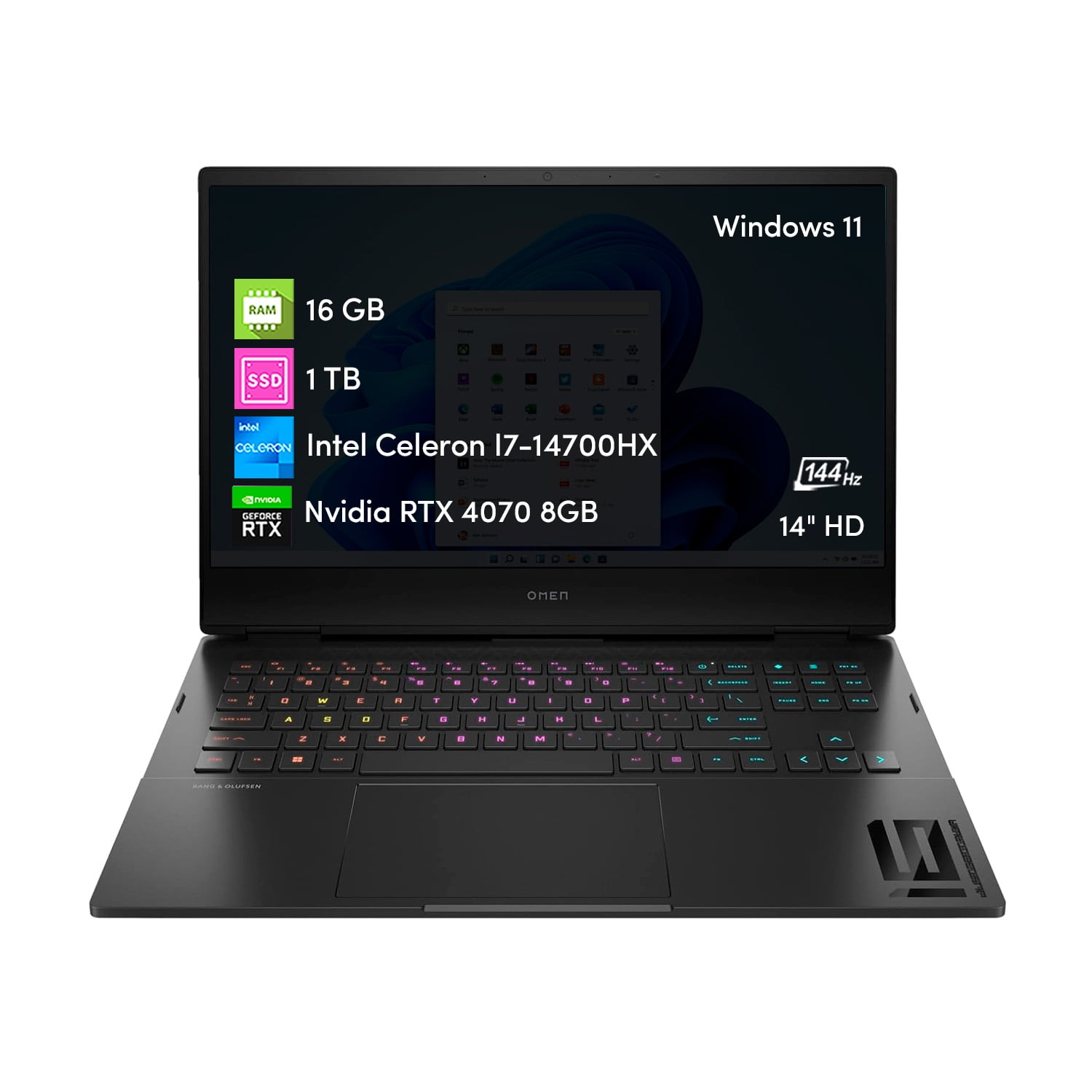 Notebook Gamer HP Omen i7 14va 16GB 1TBSSD RTX4070 16' FHD Win11 | Lider