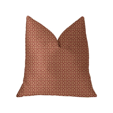 Cojín Decorativo Cuadrado De Lujo Plutus Crimson Square De