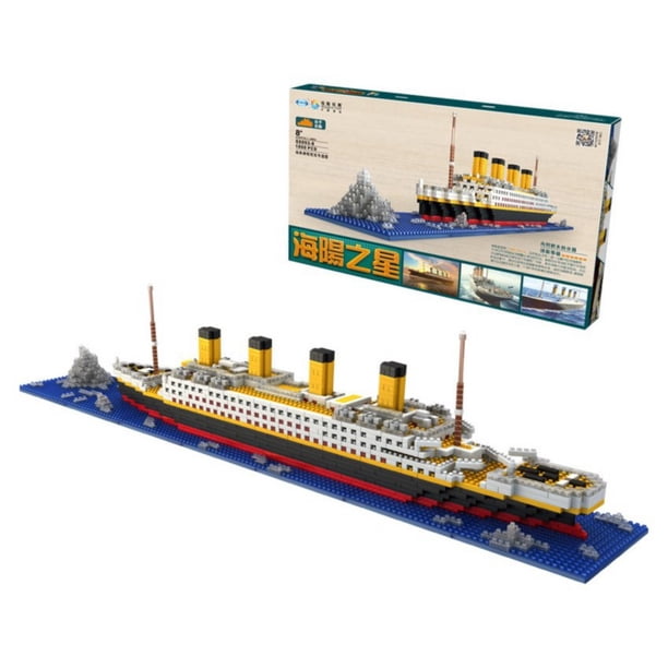 Bloque de construcción Titanic Boat con plástico ABS de 1860 piezas | Lider