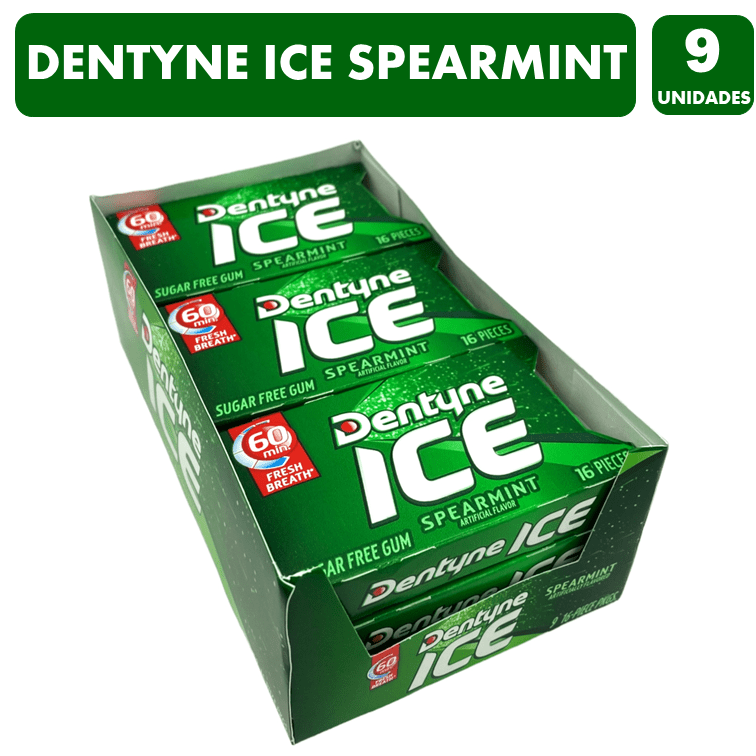 Dentyne Verde - Chicle Ice Spearmint (Caja Con 9 Unidades) | Lider