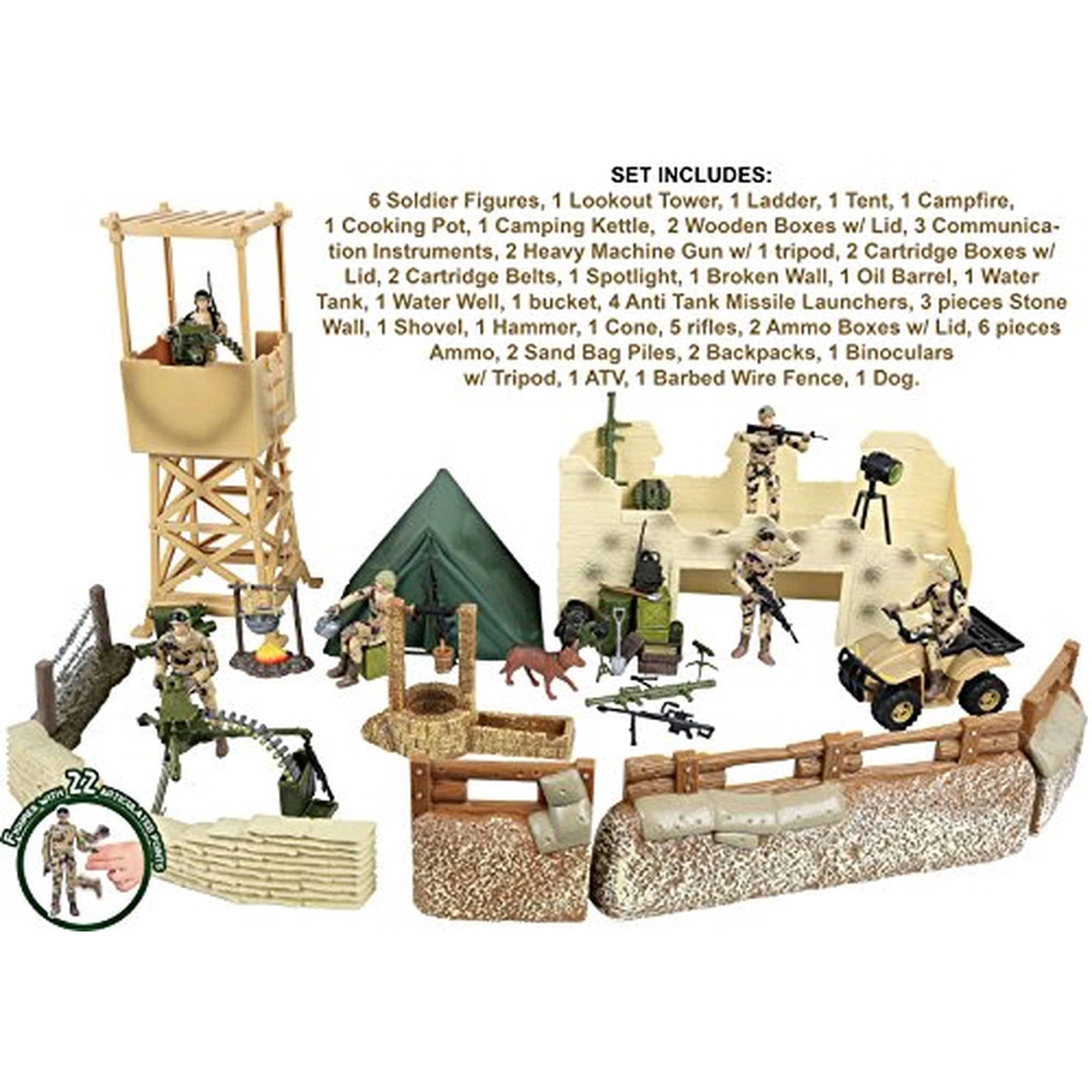 Haga clic en N 'Play Military CheckPoint 60 Piece Play set con ...